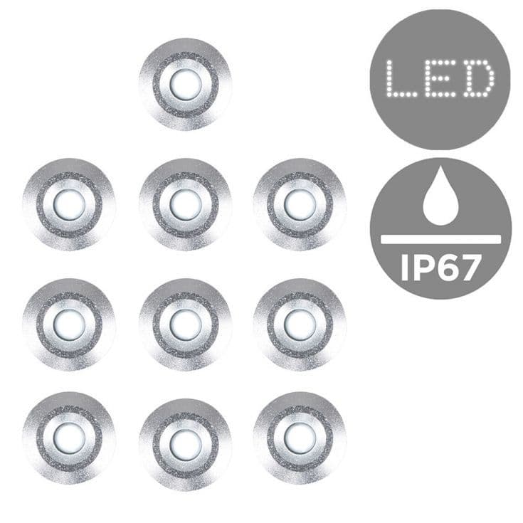 10 x 15mm Minisun Cool White LED Lights