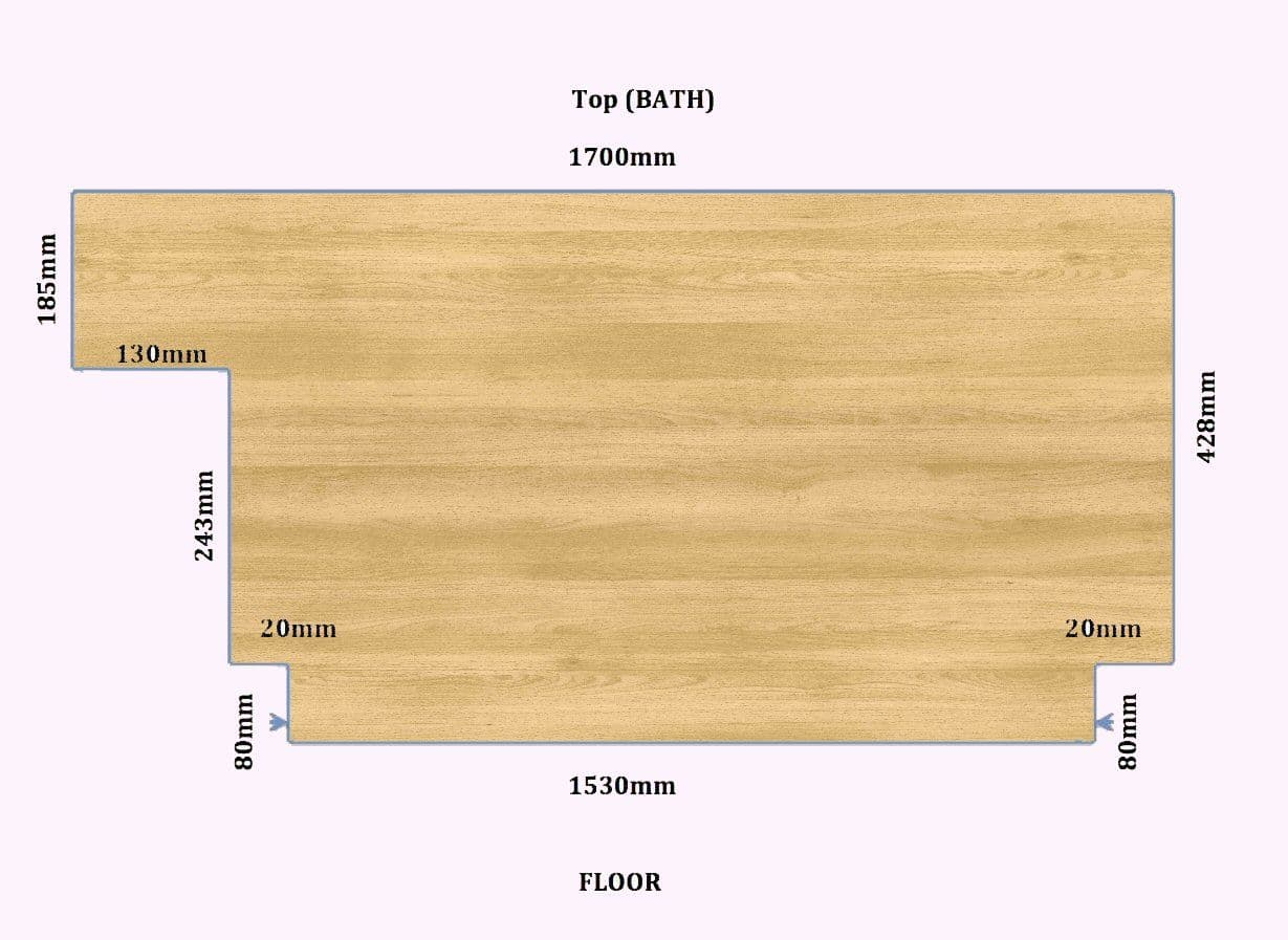 Custom Made Beech Bath Panel all Styles