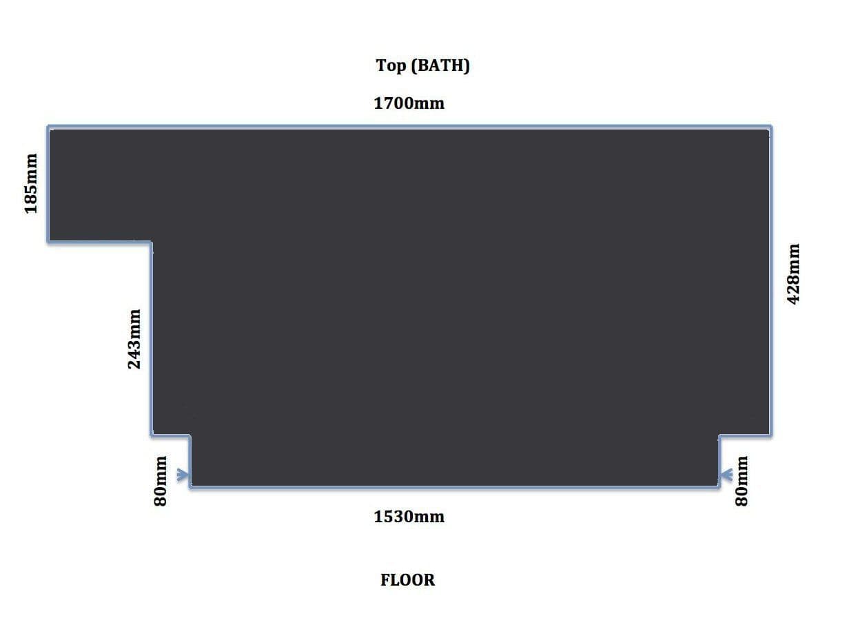 Custom Made High Gloss Black Bath Panel all Styles