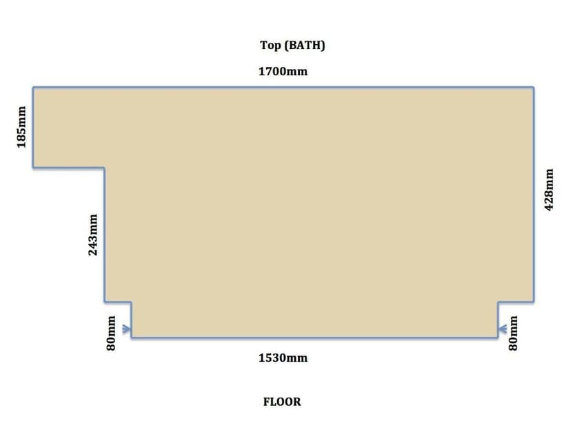 Custom Made High Gloss Cream Bath Panel All Styles