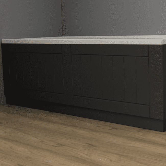 Farmhouse Shaker High Gloss Anthracite 2 Piece adjustable Bath Panels