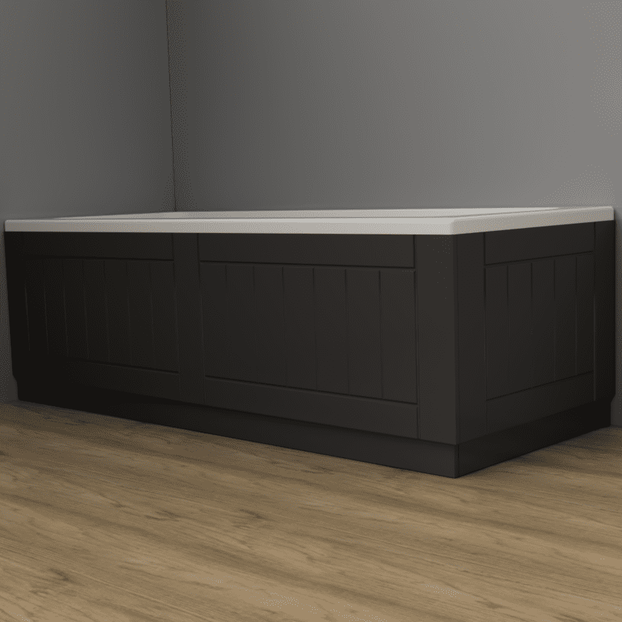 Farmhouse Shaker High Gloss Anthracite 2 Piece adjustable Bath Panels