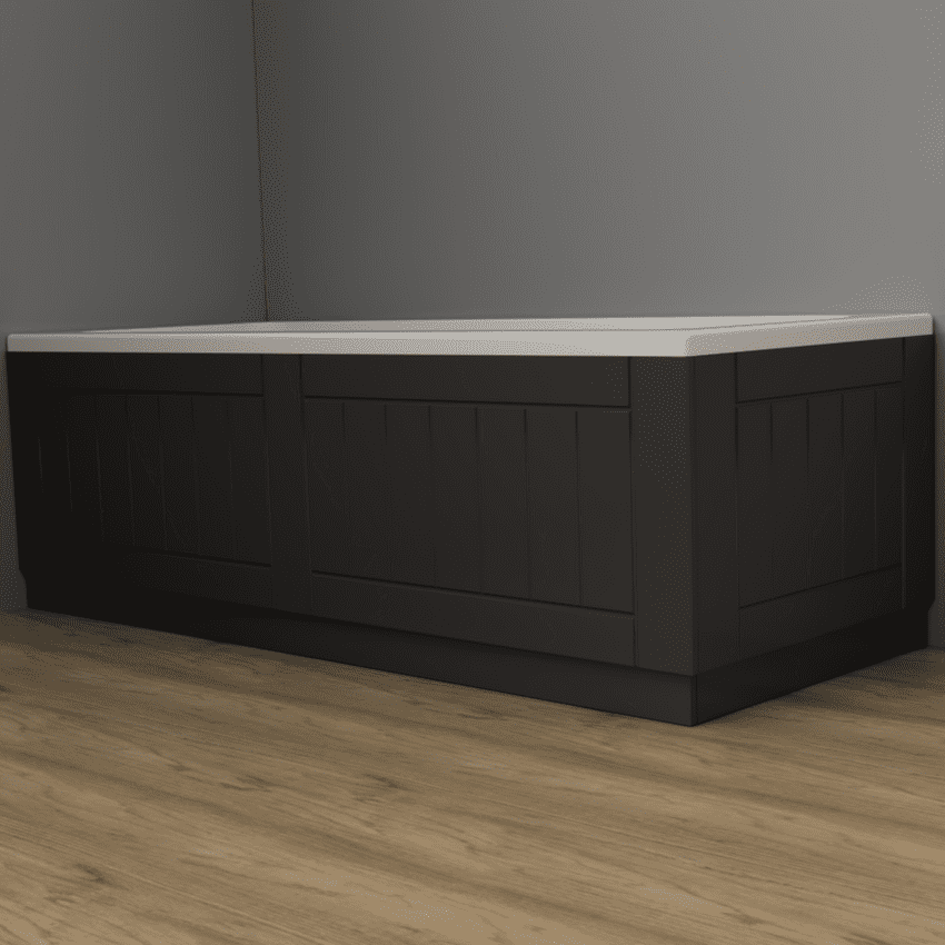 Farmhouse Shaker High Gloss Anthracite 2 Piece adjustable Bath Panels