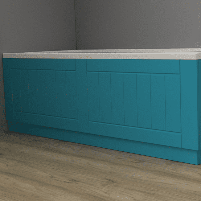 Farmhouse Shaker High Gloss Blue 2 Piece adjustable Bath Panels