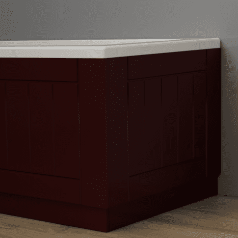 Farmhouse Shaker High Gloss Burgundy 2 Piece adjustable Bath Panels
