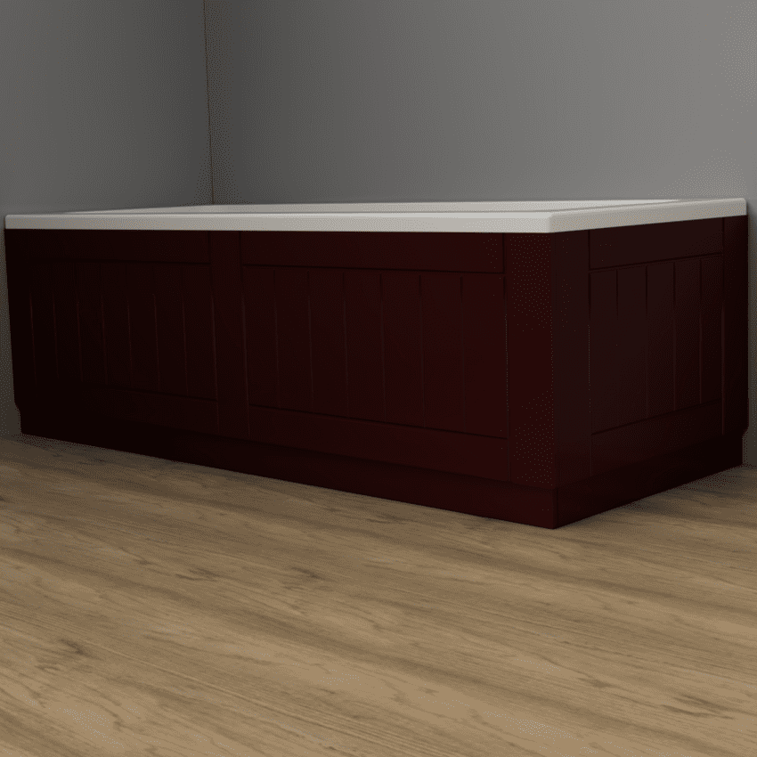 Farmhouse Shaker High Gloss Burgundy 2 Piece adjustable Bath Panels