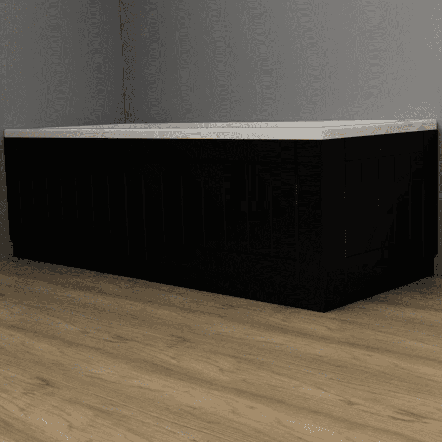 Farmhouse Shaker Matt Black 2 Piece adjustable Bath Panels