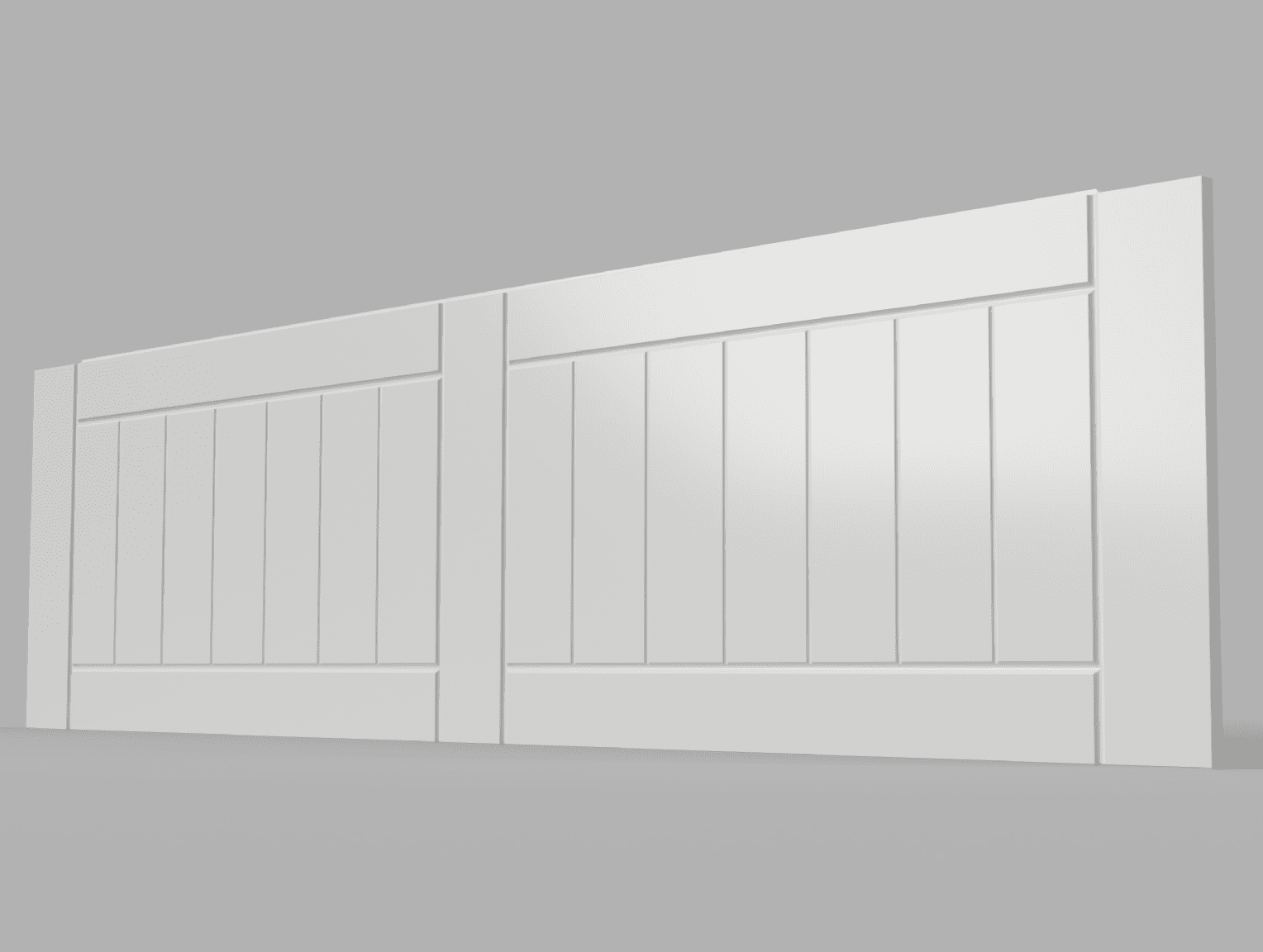 Farmhouse Shaker Style High Gloss White 1 Piece Bath Panels