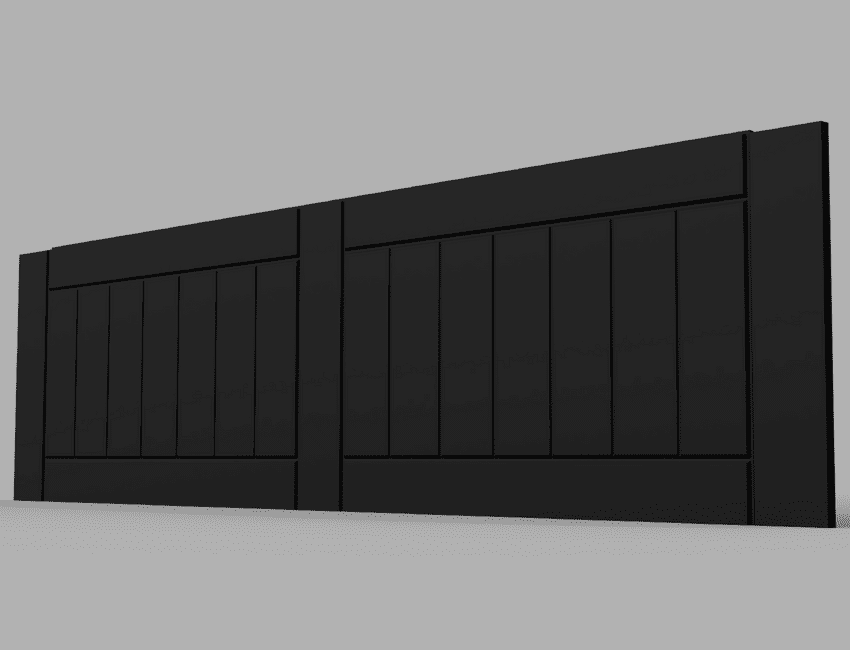 Farmhouse Shaker Style Matt Black 1 Piece Bath Panels