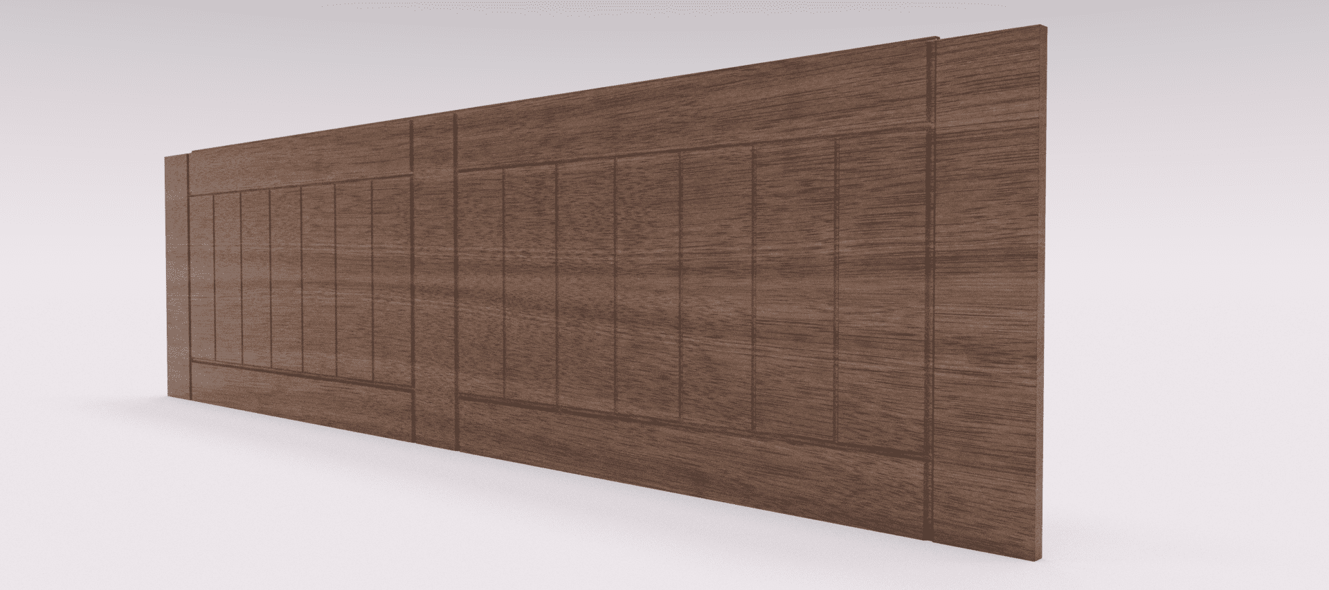 Farmhouse Shaker Style Matt Walnut 1 Piece adjustable Bath Panels