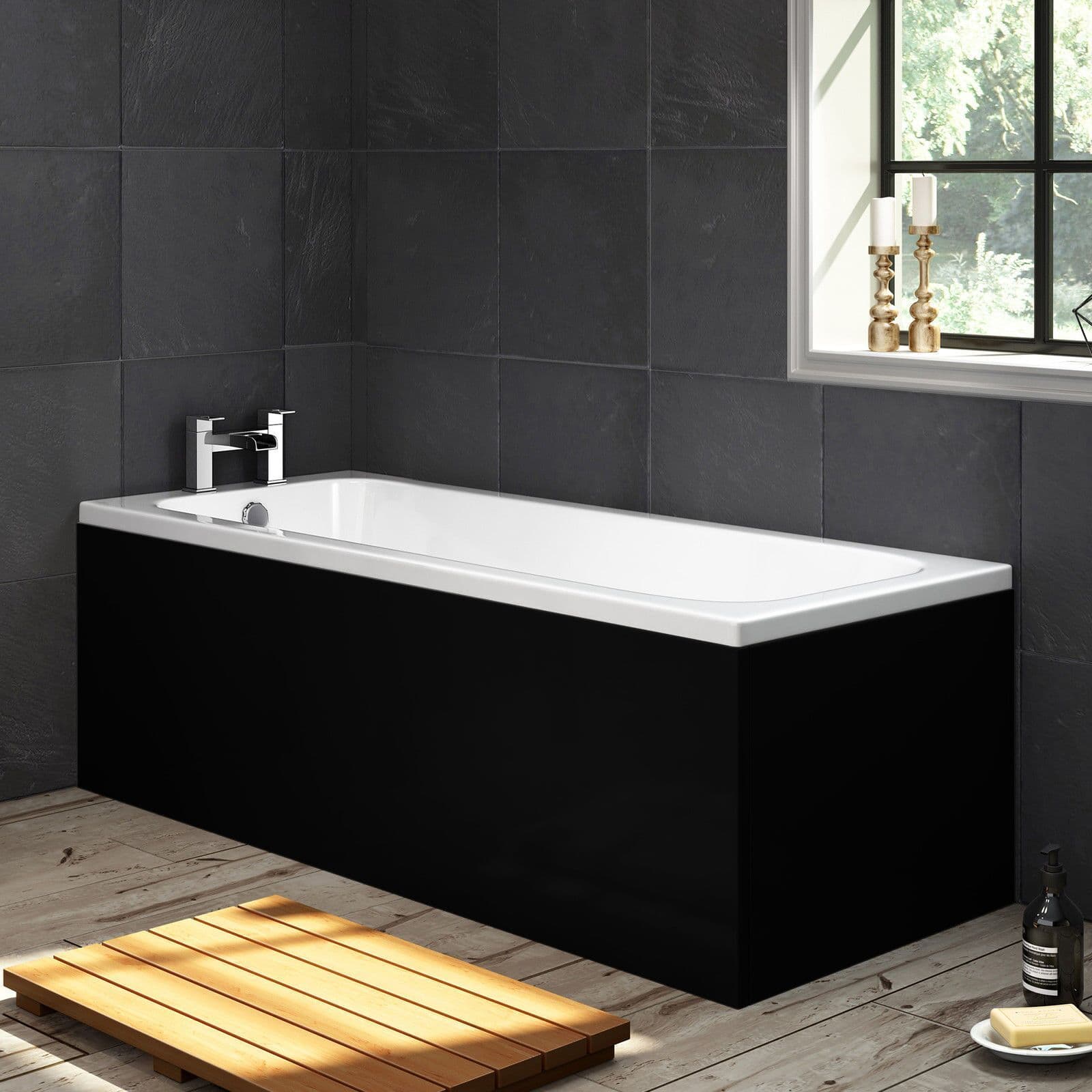 Gloss Black 1 Piece Bath Panels