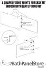 L Shaped Bath Panel Fitting Kit