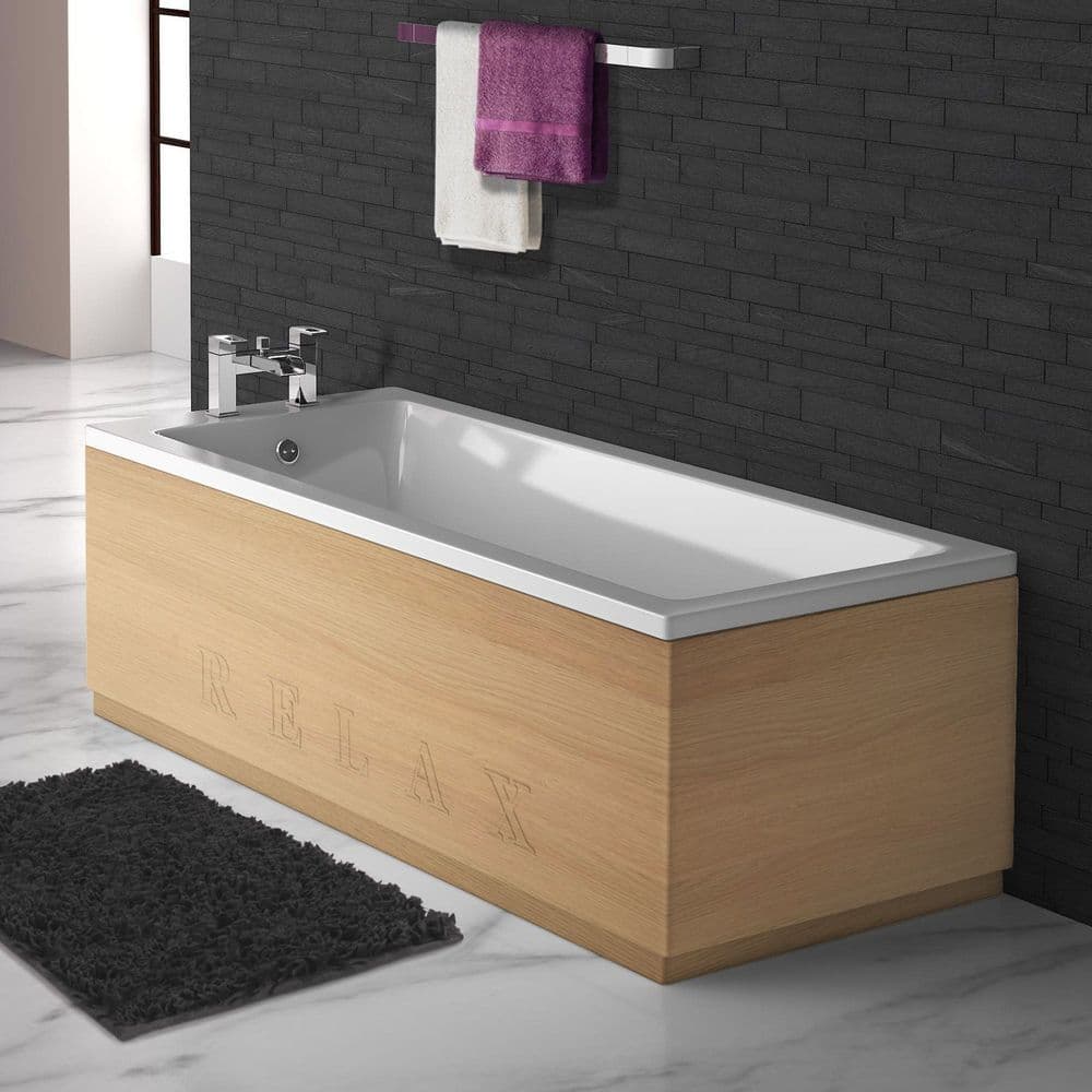 Luxury Lancaster Oak Engraved 2 Piece adjustable Bath Panels