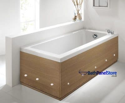 Luxury LED Illuminated Lancaster Oak 2 Piece adjustable Bath Panels