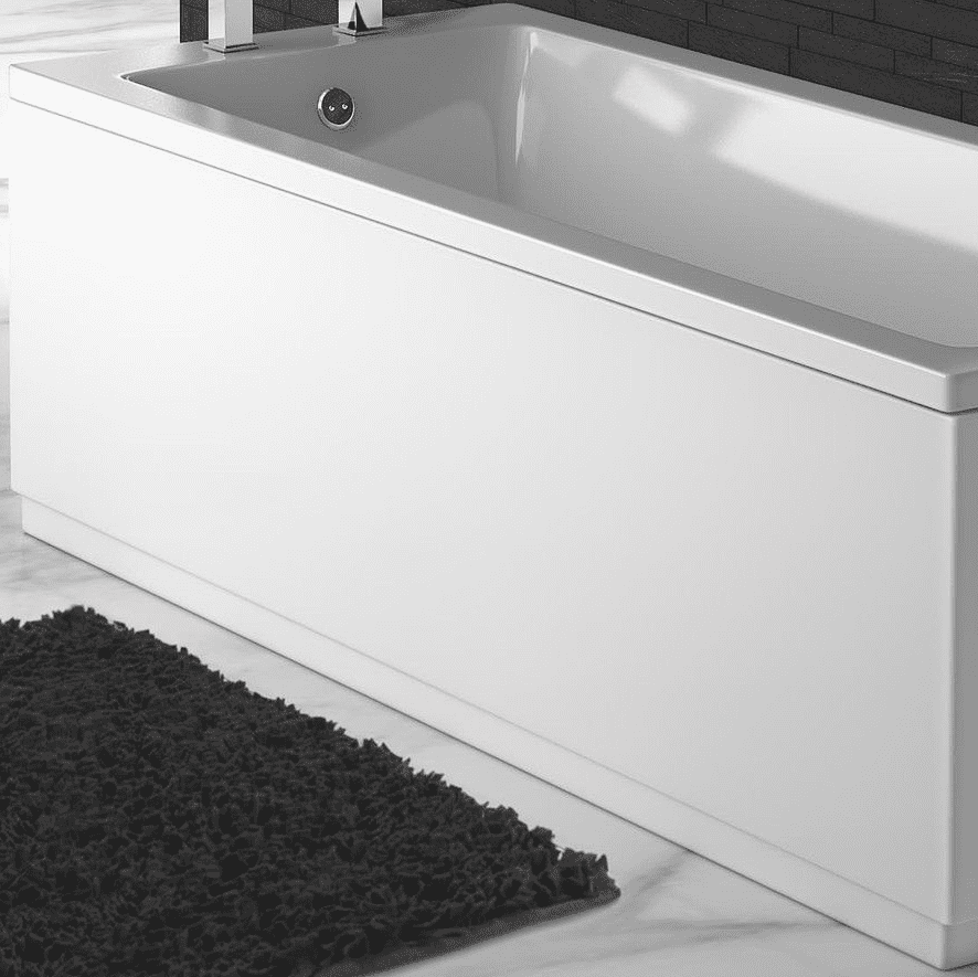 Luxury Matt White 2 Piece adjustable Bath Panels