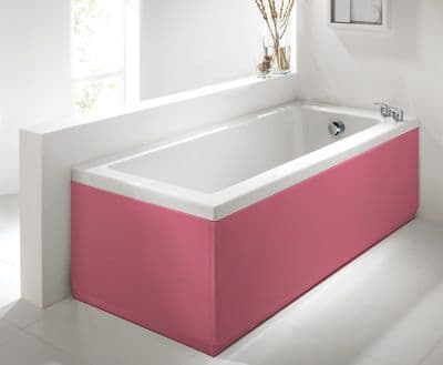 Luxury Pink 2 Peice Adjustable Bath Panel Set