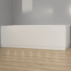 Luxury White 2 Piece adjustable Bath Panels with LED Lights