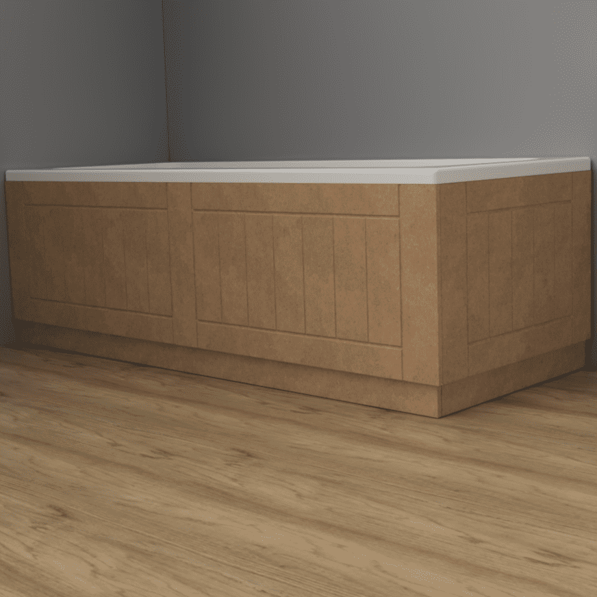 Paintable MDF 2 Piece Farmhouse Shaker Bath Panels