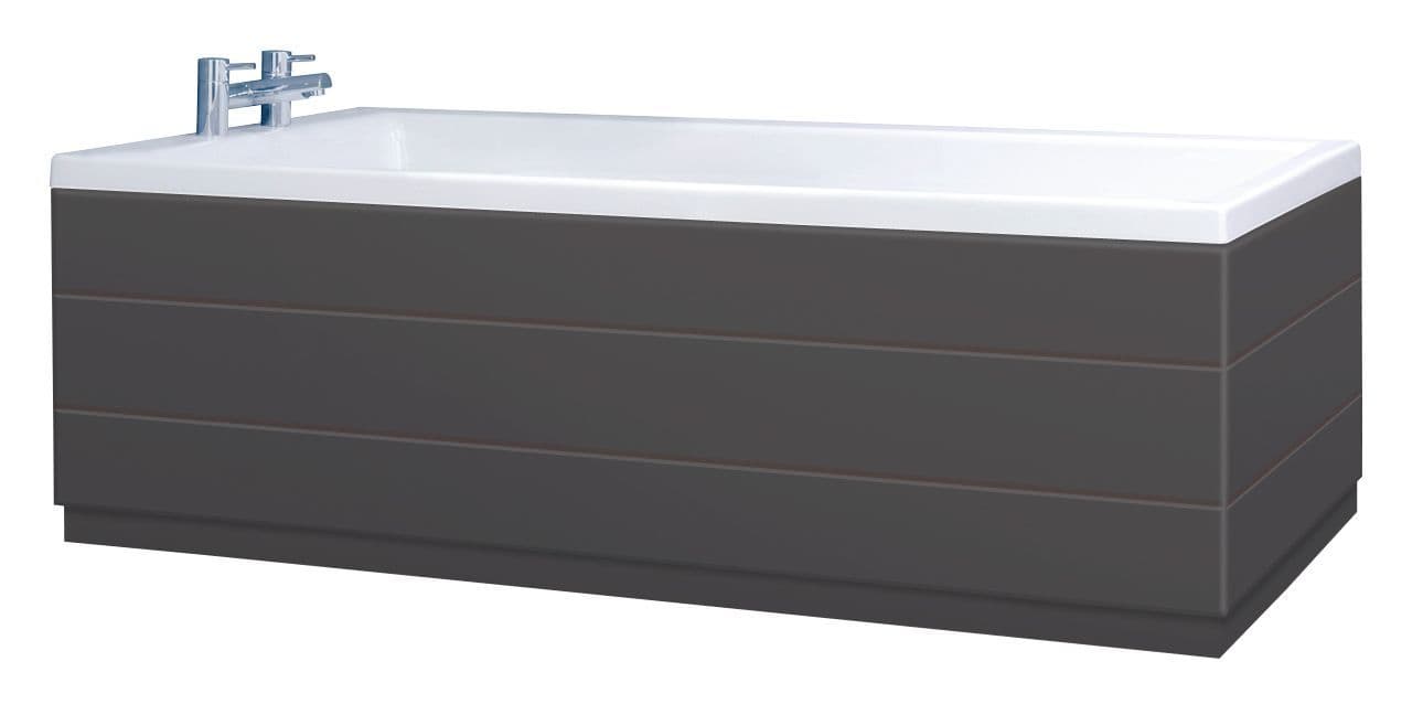 Plank Style Anthracite 2 Piece adjustable Bath Panels