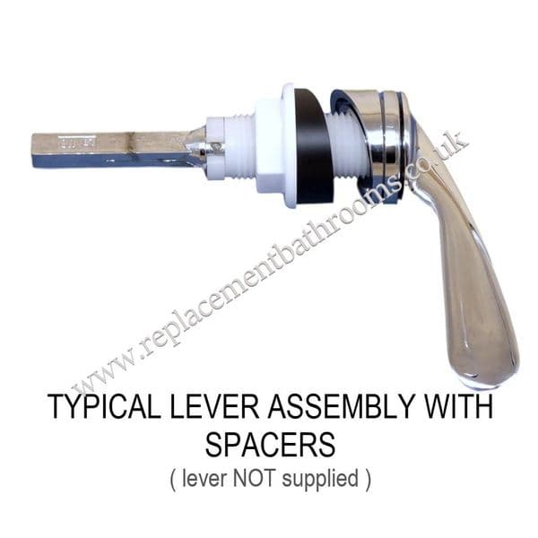 Wedge spacers for toilet cistern levers Pair