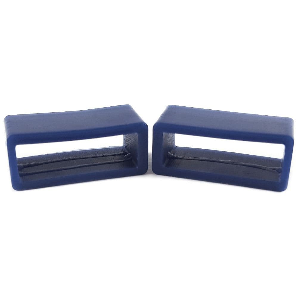 16mm Blue Rubber Watch Strap Keeper | Battery Buddy