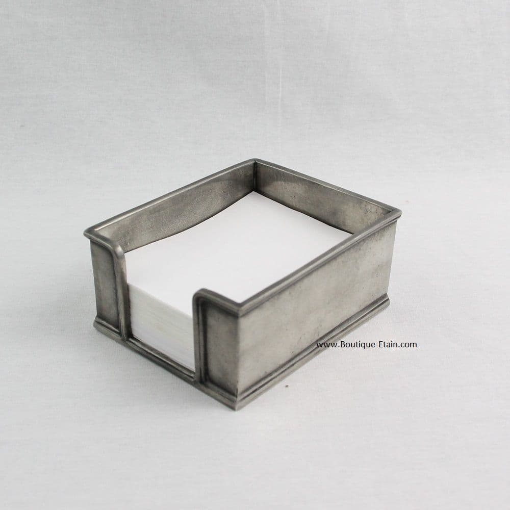 Support bloc note ou post-it en étain