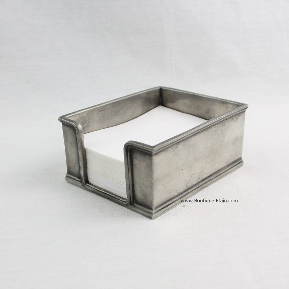 Support bloc note ou post-it en étain