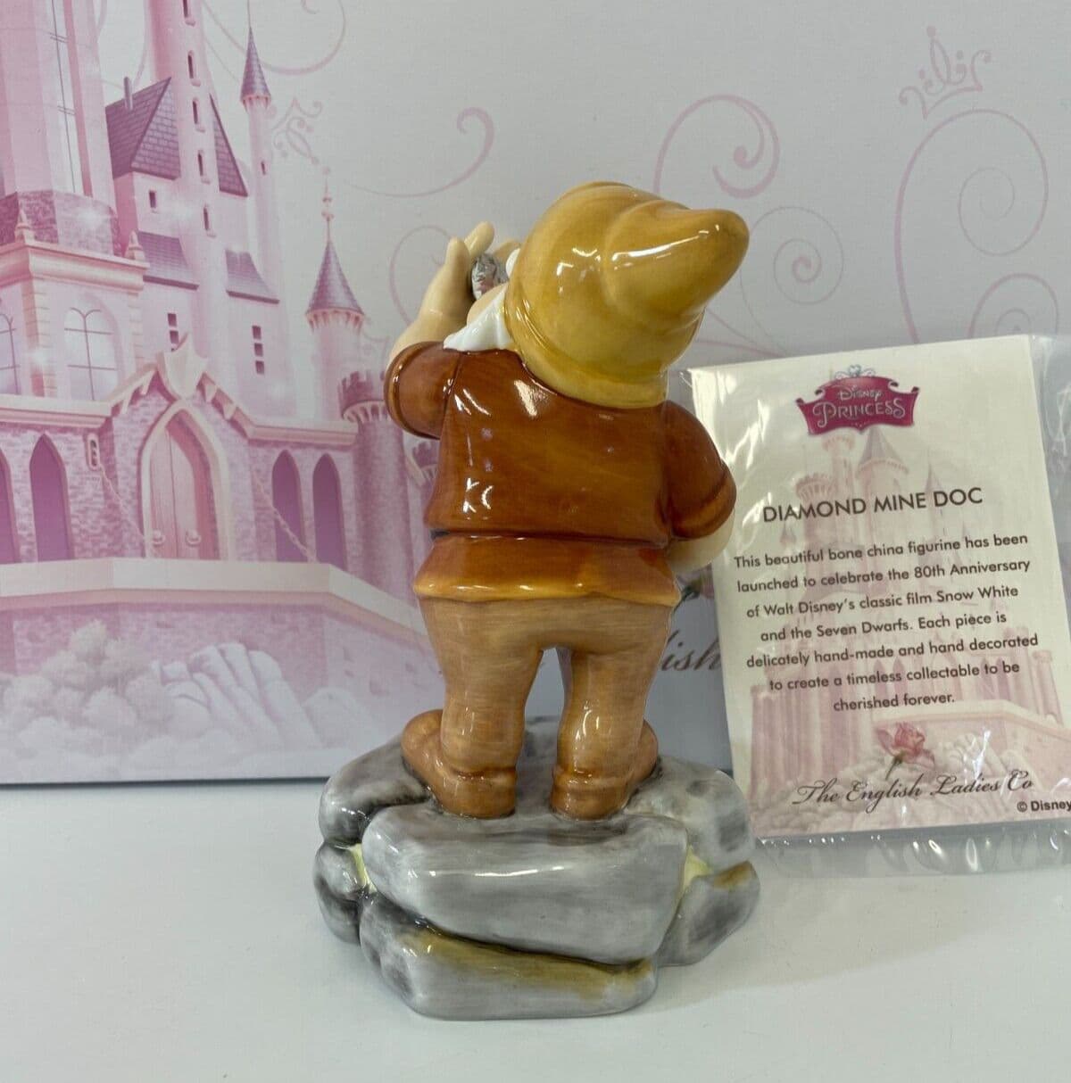 English Ladies Disney Snow White Diamond Mine Doc Dwarf Figurine