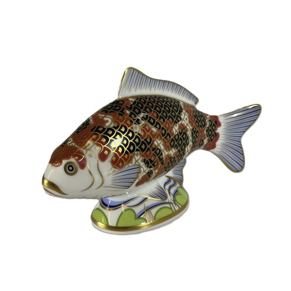 Royal Crown Derby Koi Carp Paperweight