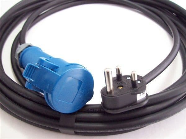 10m 15amp round pin plug to 16amp socket adaptor