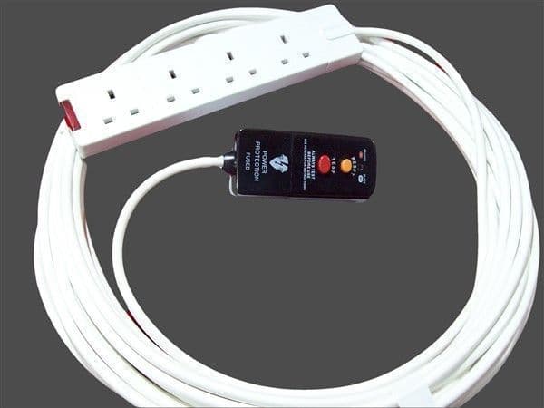 16m standard four way extension lead with rcd protection