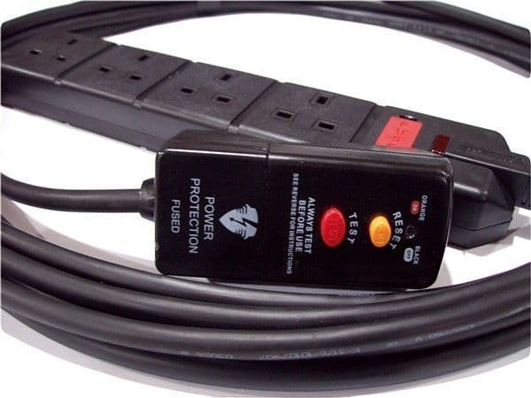 18m RCD protected 4 gang socket heavy duty extension lead