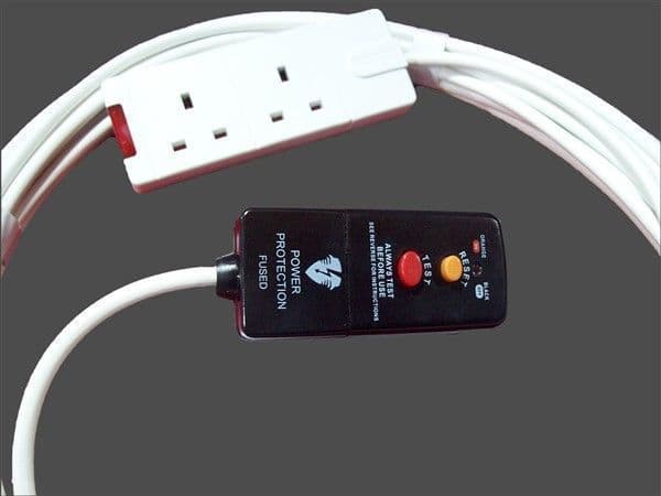 18m standard double socket extension lead with rcd protection