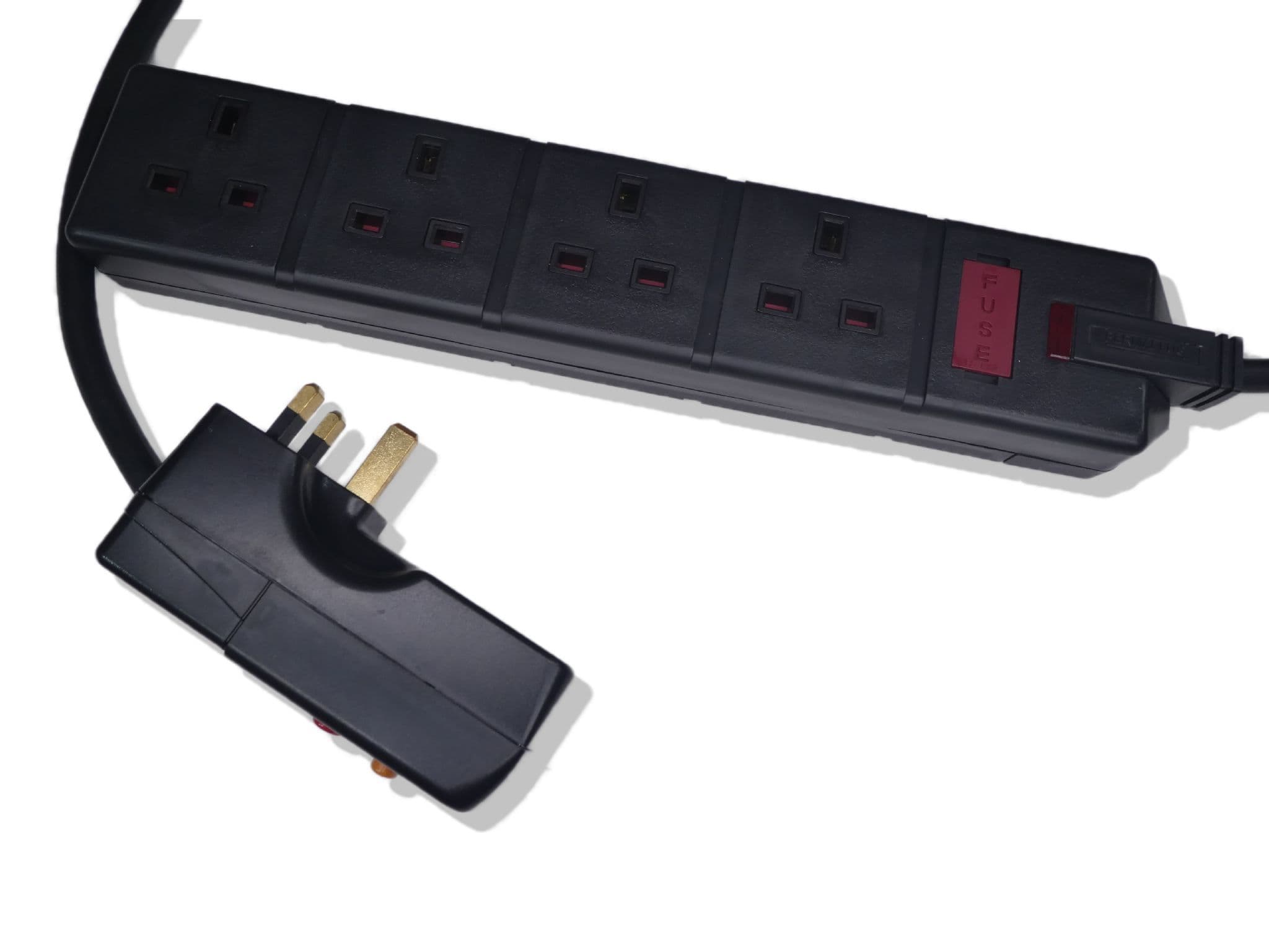 1m RCD protected 4 gang socket heavy duty extension lead