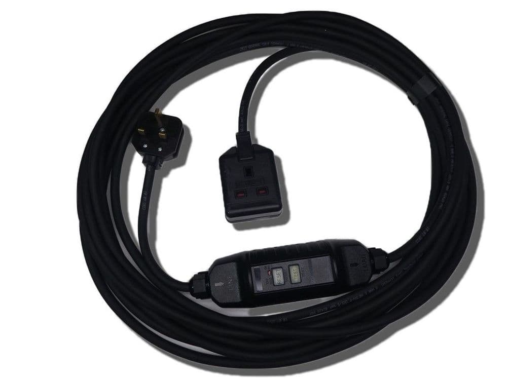 30m RCD protected single socket 13amp heavy duty 2 5mm cable extension lead