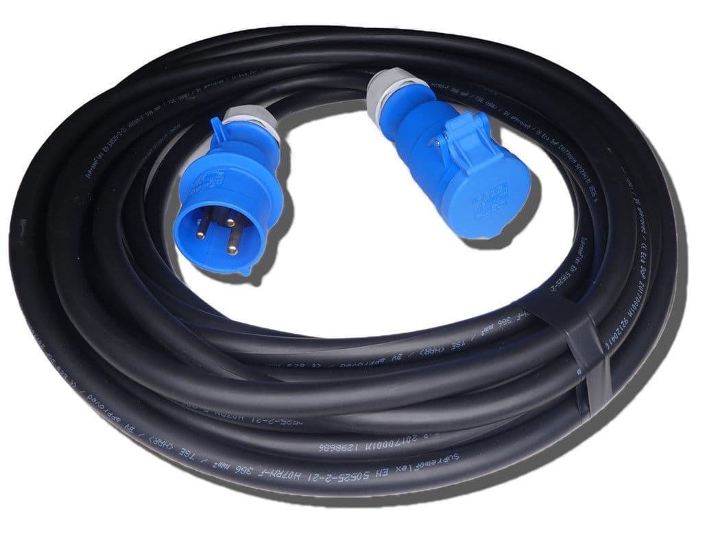 40m 230v 32a extension lead 6mm H07 cable IP44 Rated