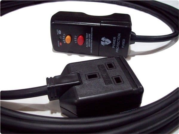 3m RCD protected single socket 13amp heavy duty extension lead