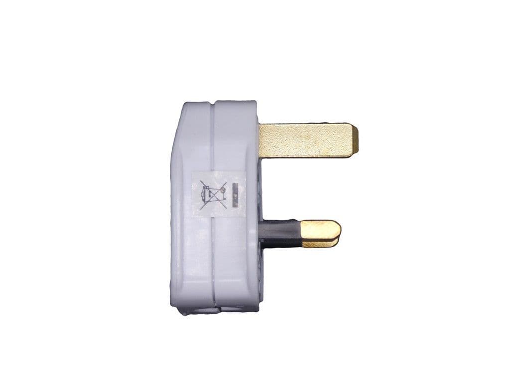 standard white rewireable 13amp plug