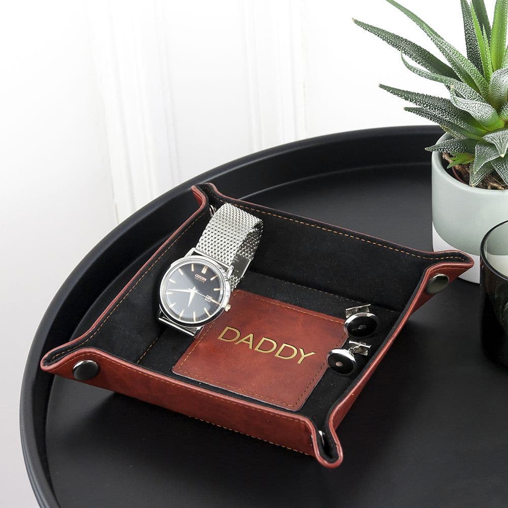 Luxury Brown Personalised Men s Valet Tray