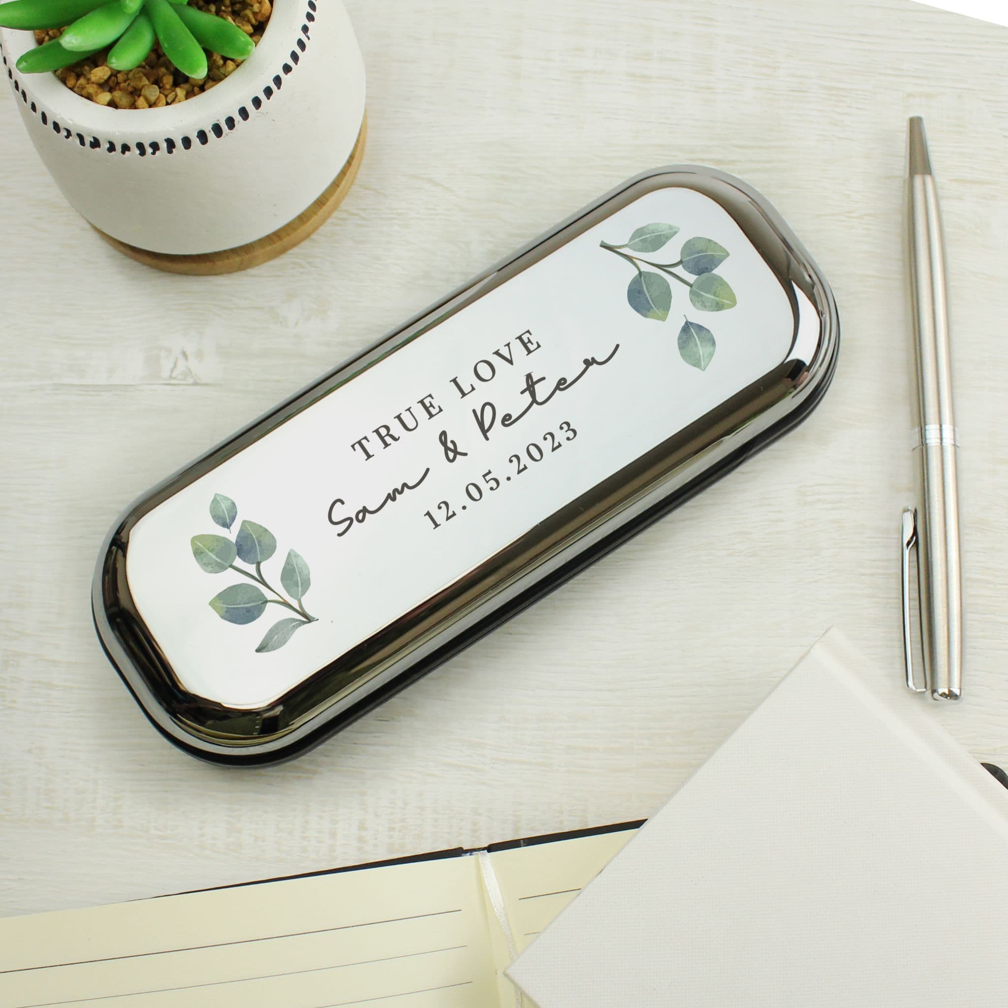 Personalised Botanical Pen And Box Set