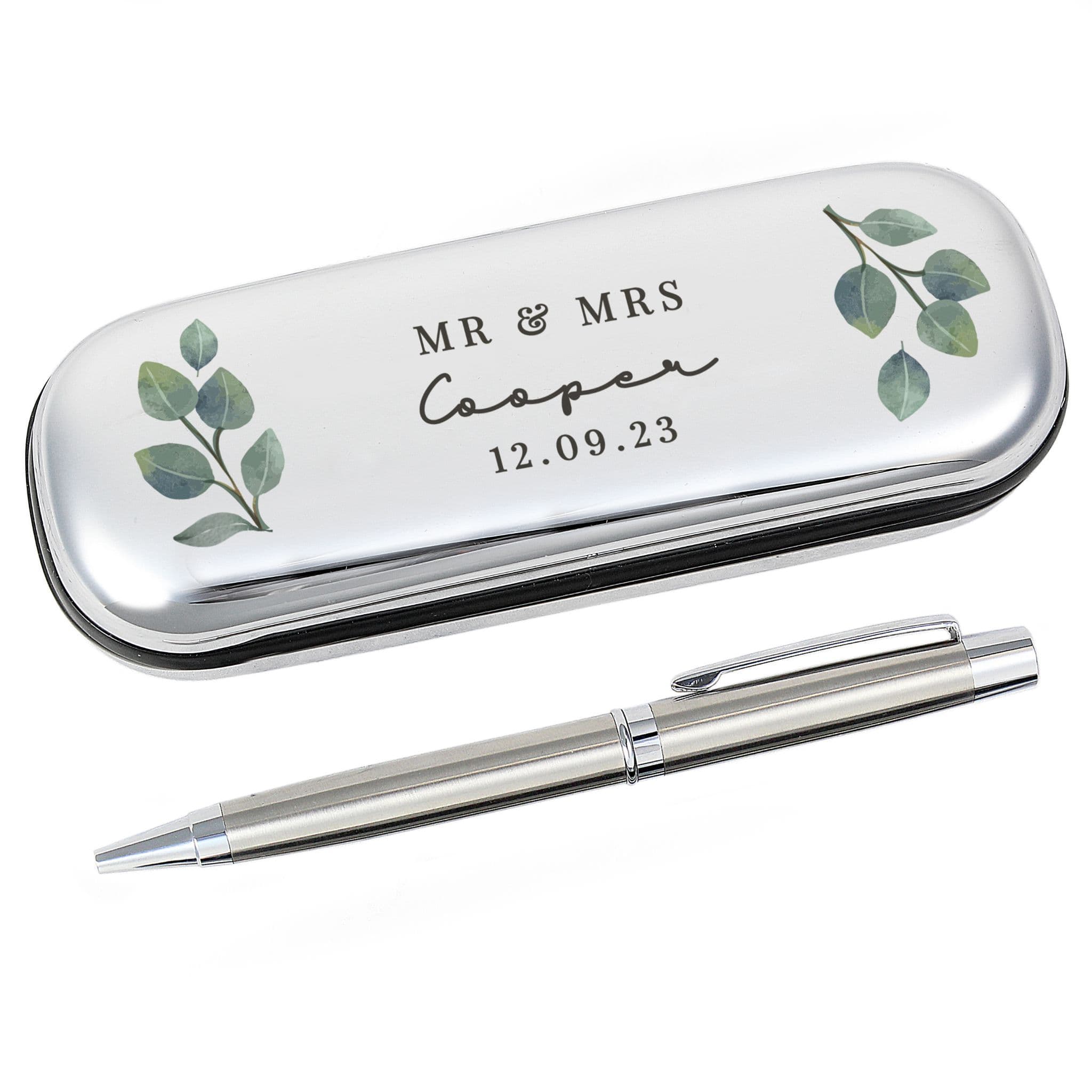 Personalised Botanical Pen And Box Set