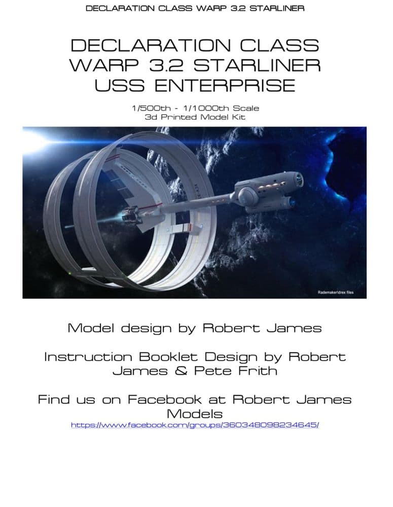 Star Trek Declaration Class Warp 32 Starliner USS Enterprise Model Kit