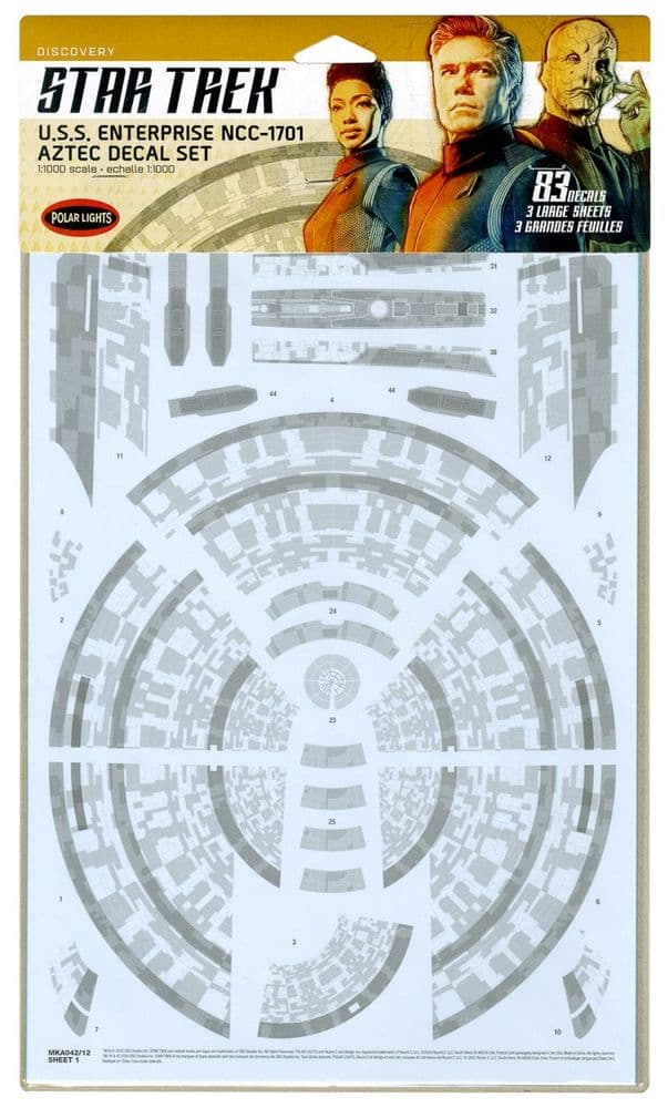 Star Trek Discovery U S S Enterprise Decal Set 1 100 Scale