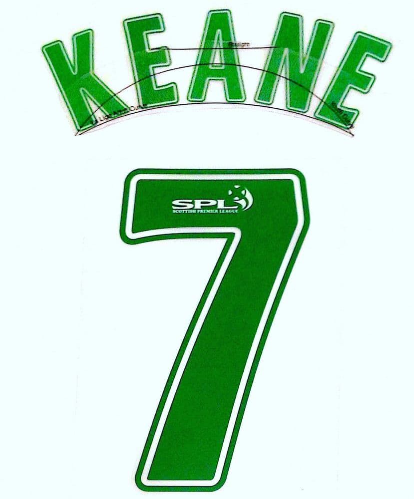 2008-09/10 Celtic Glasgow Away & Third Shirt KEANE 7 Official Name ...