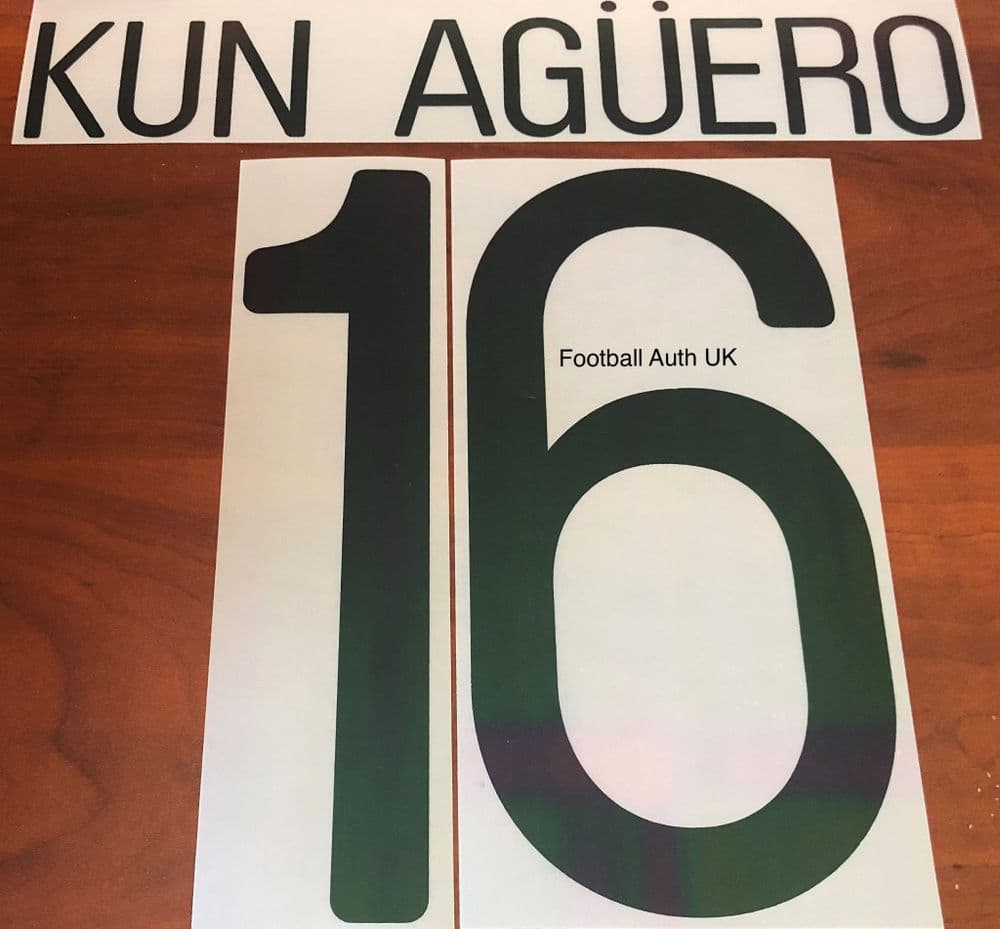 2012-13 Manchester City UCL Home Shirt KUN AGUERO 16 Official ...