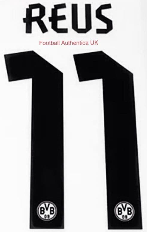 2012-14 BVB Dortmund Home Shirt REUS 11 Official Football Name Number Set
