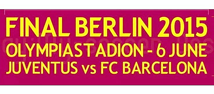 2015 Barcelona UCL FINAL BERLIN Match Day Transfer Details Football Logo