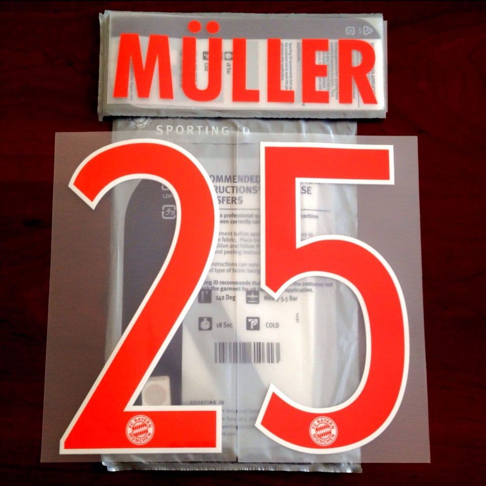 2016-17 Bayern Munich Away Shirt MULLER 25 Official SportingID Name ...
