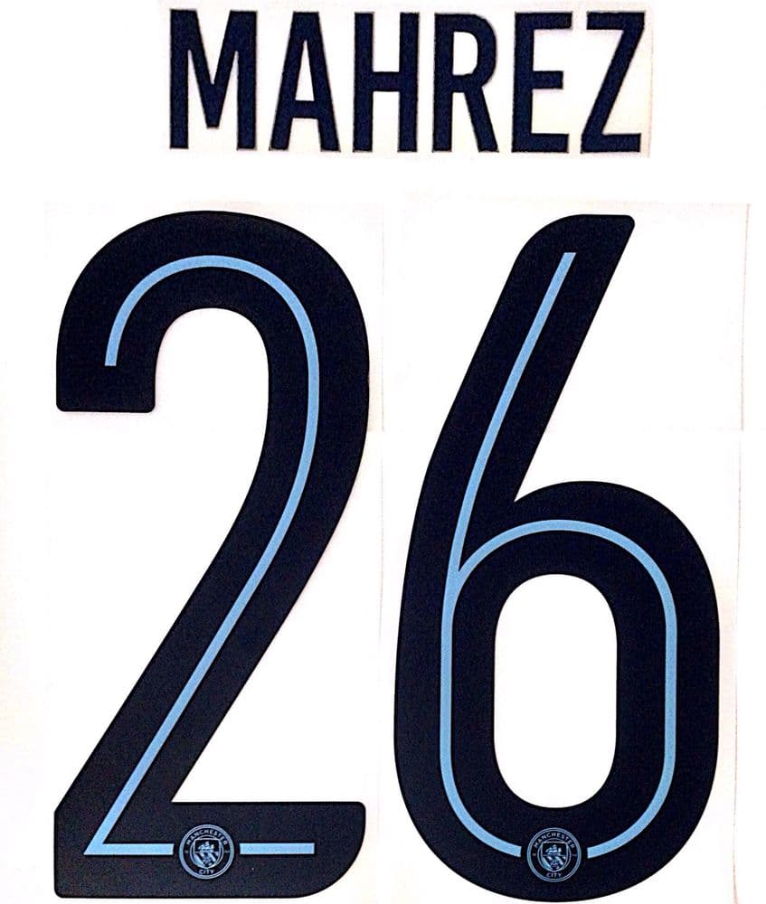2017-18/19 Manchester City UCL & FA CUP Home Shirt MAHREZ 26 Official ...