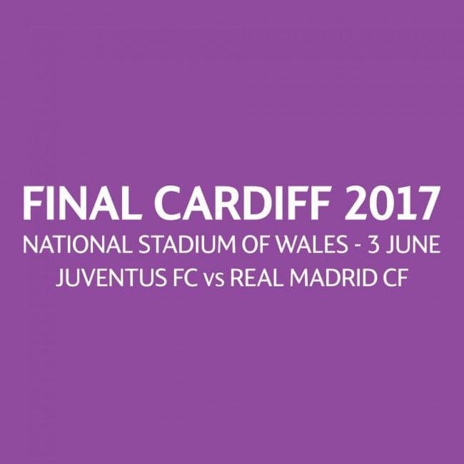 2017 Real Madrid UCL FINAL CARDIFF Match Day Transfer Details Football Logo